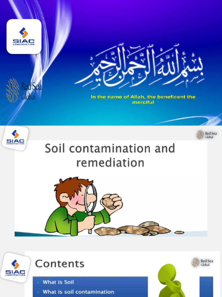 Soil Contamination and Remediation Training. | PDF