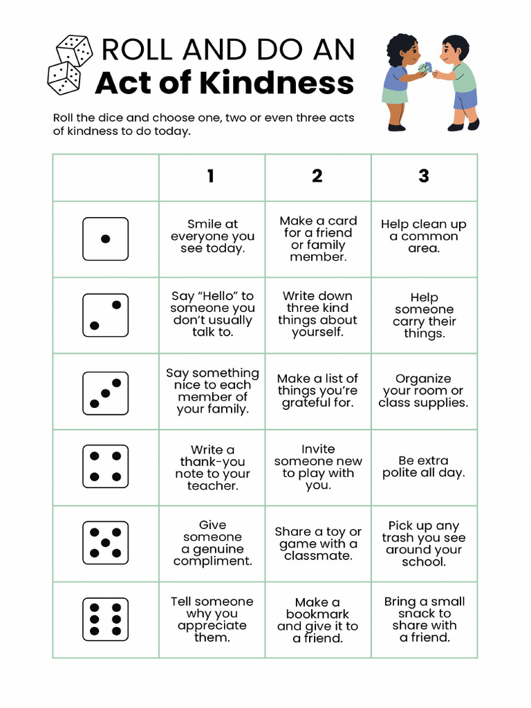 Blue and Green Roll and Retell Worksheet | PDF