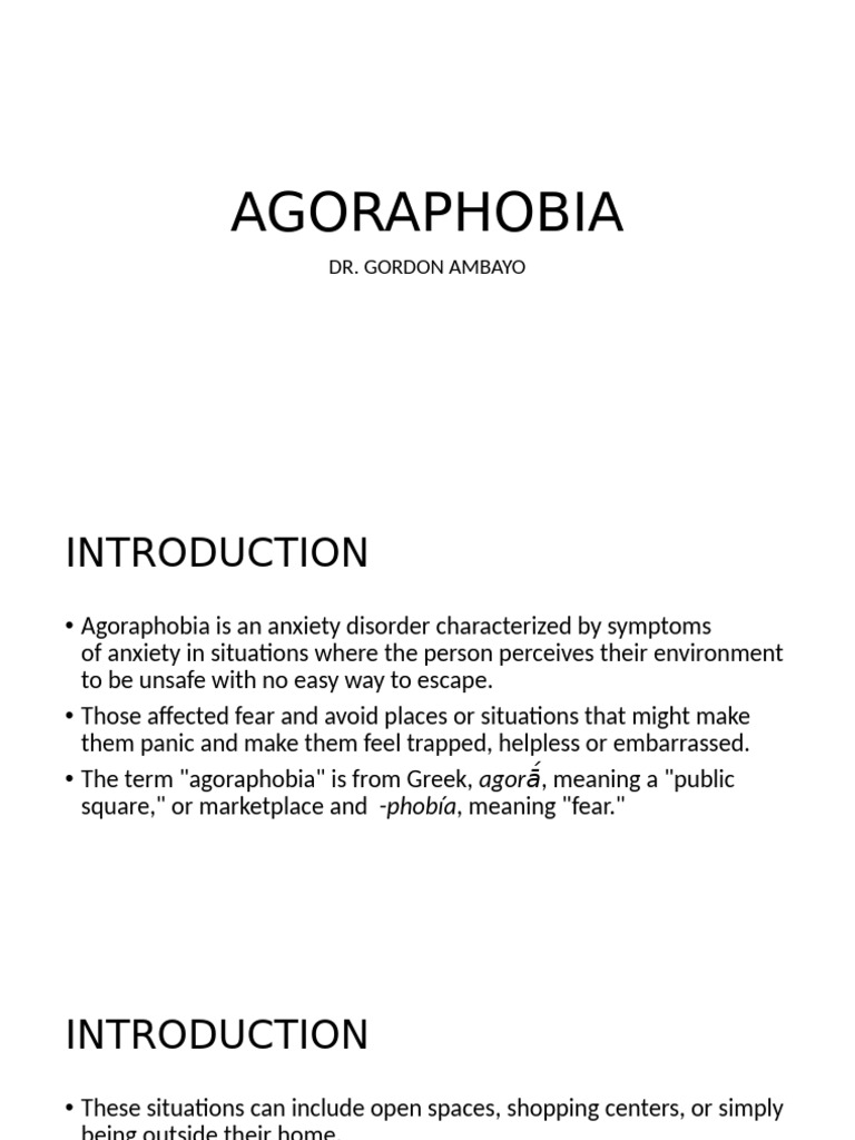 Understanding Agoraphobia: Symptoms & Treatment | PDF | Agoraphobia ...