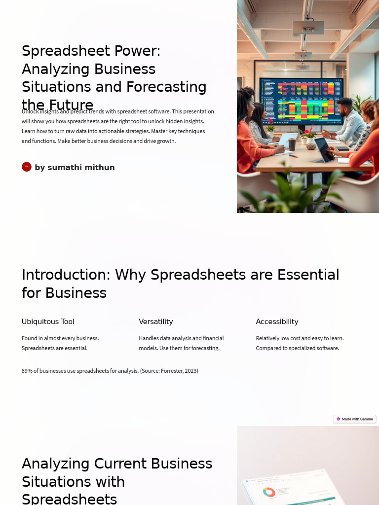 Mastering Spreadsheets for Business Insights | PDF | Forecasting ...