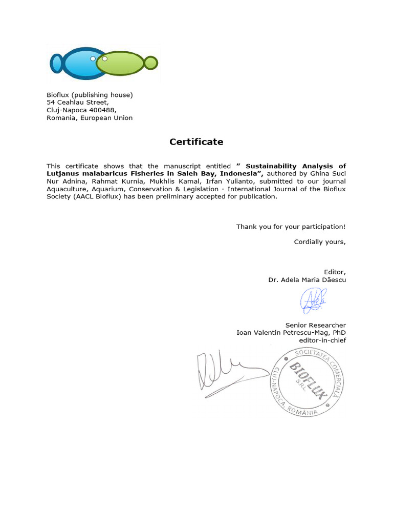 Preliminary Acceptance Letter AACL | PDF