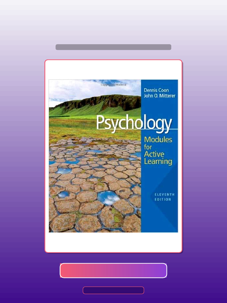 Downloadable Psychology Modules For Active Learning 11th Edition Coon ...