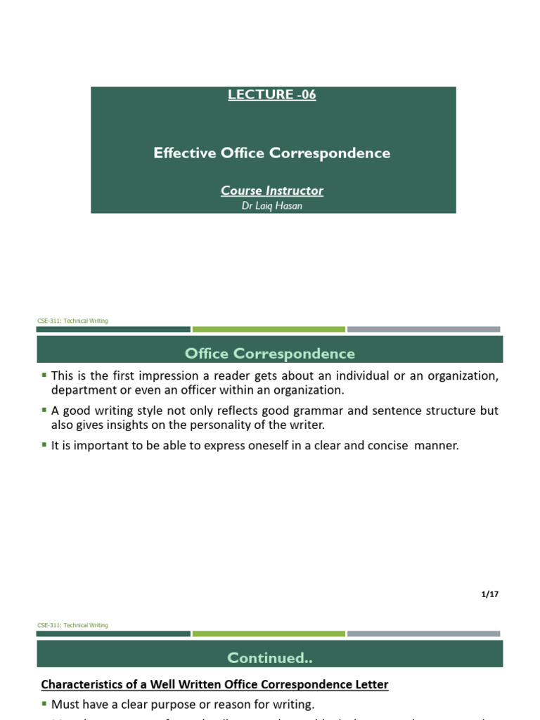 Office Correspondence Best Practices | PDF | Writing | Communication