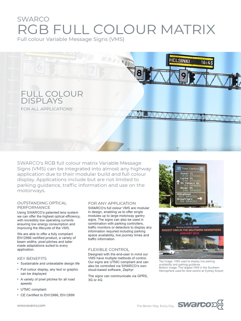 Full Colour Variable Message Signs Solutions | PDF | Computing ...