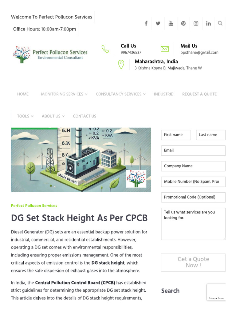 DG Exhaust Stack Height | PDF