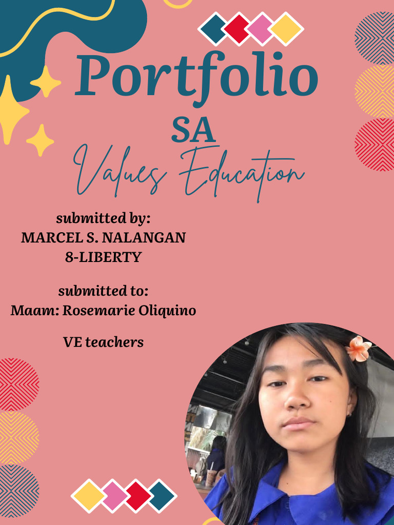 Cute Colorful Geometric Portfolio Cover Page A4 Portrait - 20250626 ...