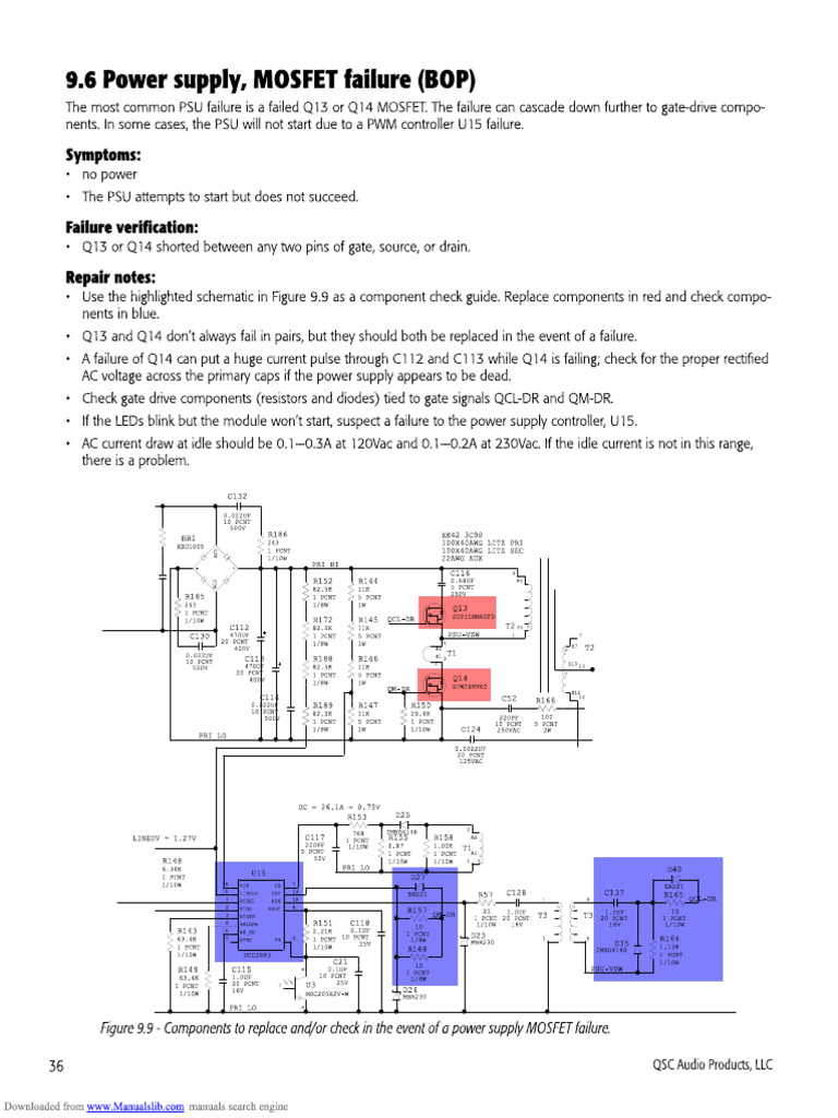 QSC K-Series k8 k10 k12 Power Supply | PDF | X86 Architecture