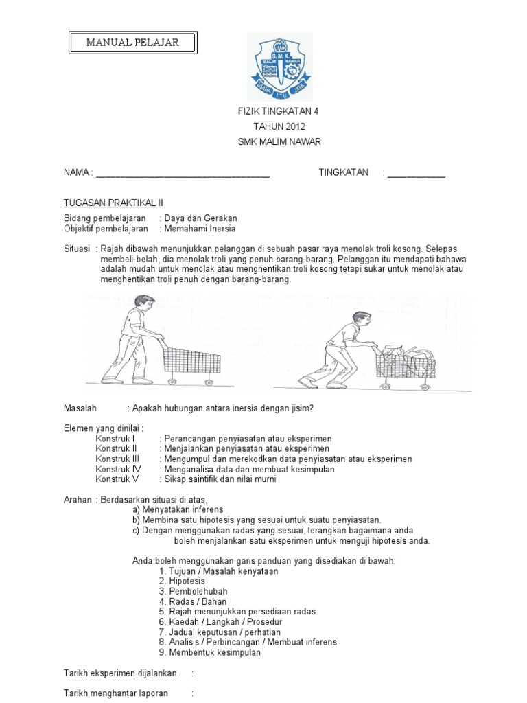 Peka - Physics Form 4 - Student's Manual - 02 - Forces and Motion | PDF
