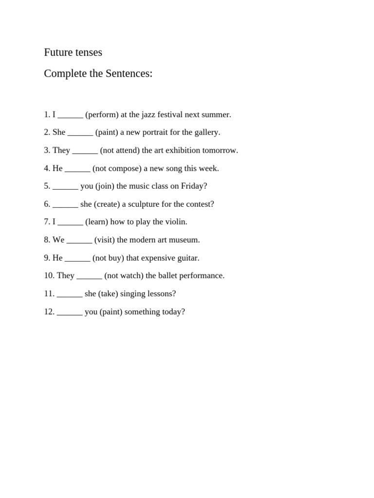 Future Tenses | PDF