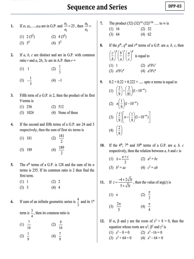 Sequence and Series-1 | PDF