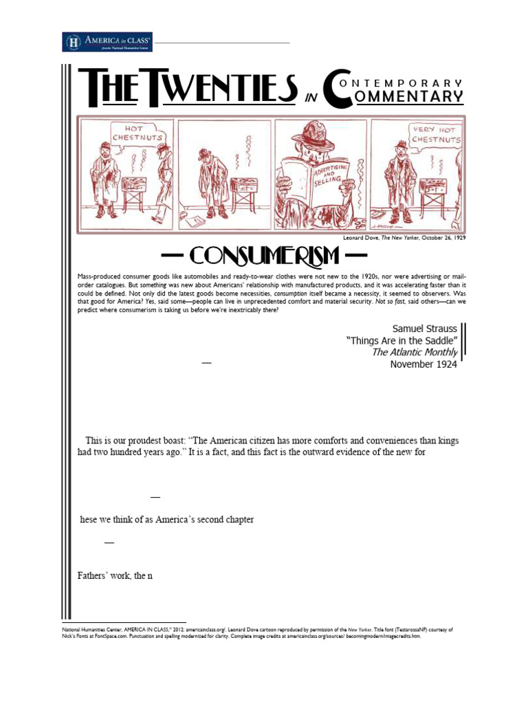 Consumerism in America-1 | PDF | Advertising | Consumerism