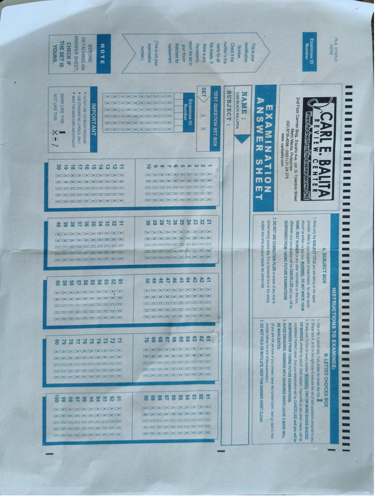 Scantron | PDF