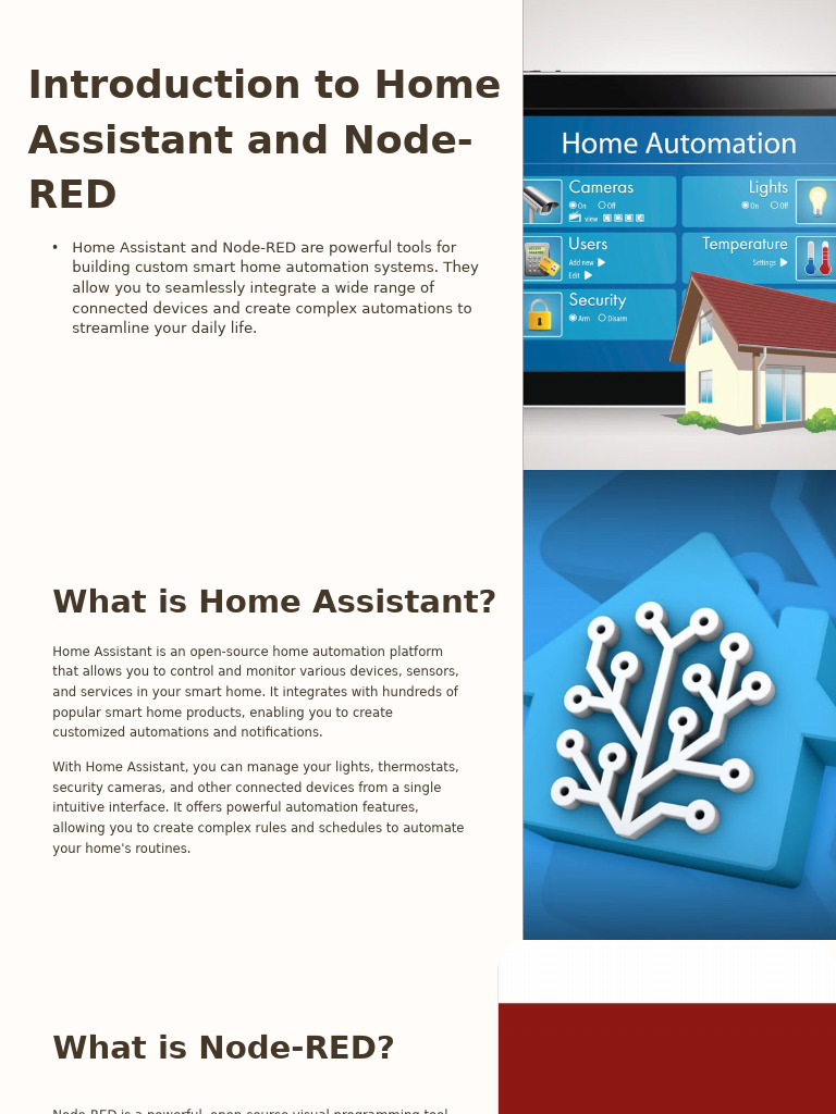 Introduction To Home Assistant and Node RED | PDF | Home Automation | Automation