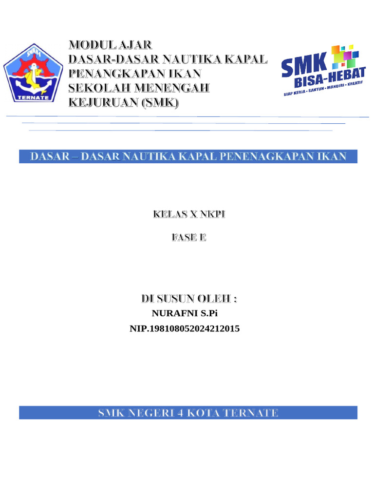Modul Ajar Proses Bisnis Nautika Kapal Penangkap Ikan Done | PDF