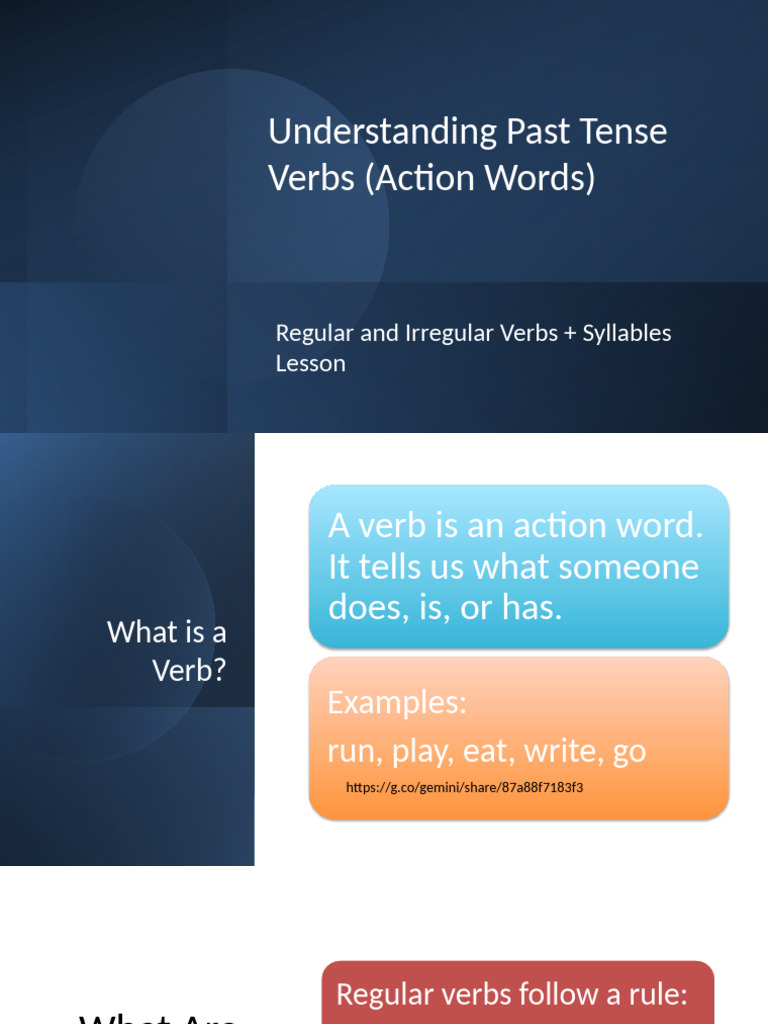 Full Class6 Past Tense Lesson | PDF | Consonant | Vowel