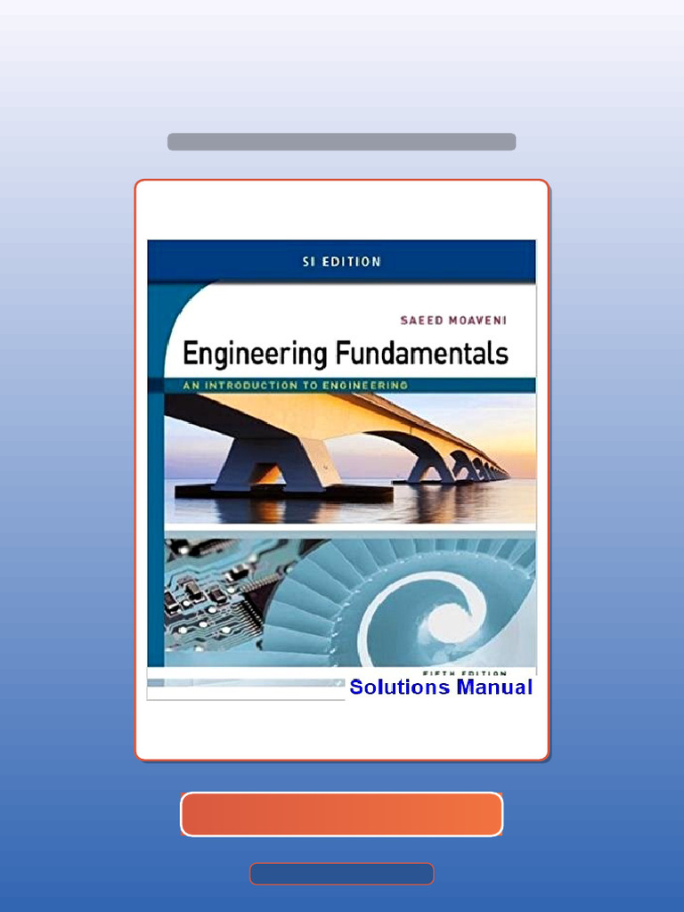 Engineering Fundamentals An Introduction To Engineering SI Edition 5th ...