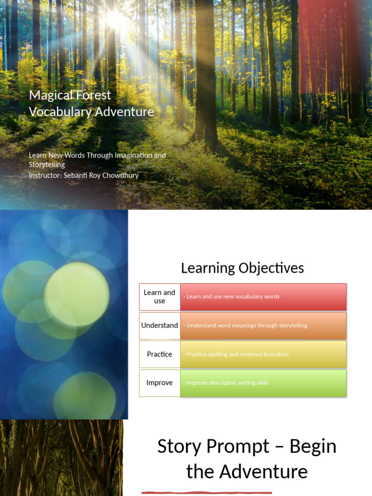Magical Forest Vocabulary Adventure Avni | PDF