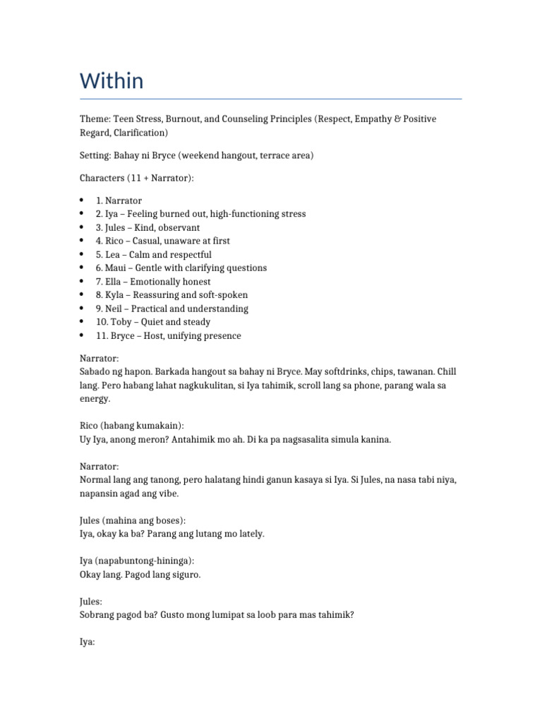 Within Roleplay Script | PDF