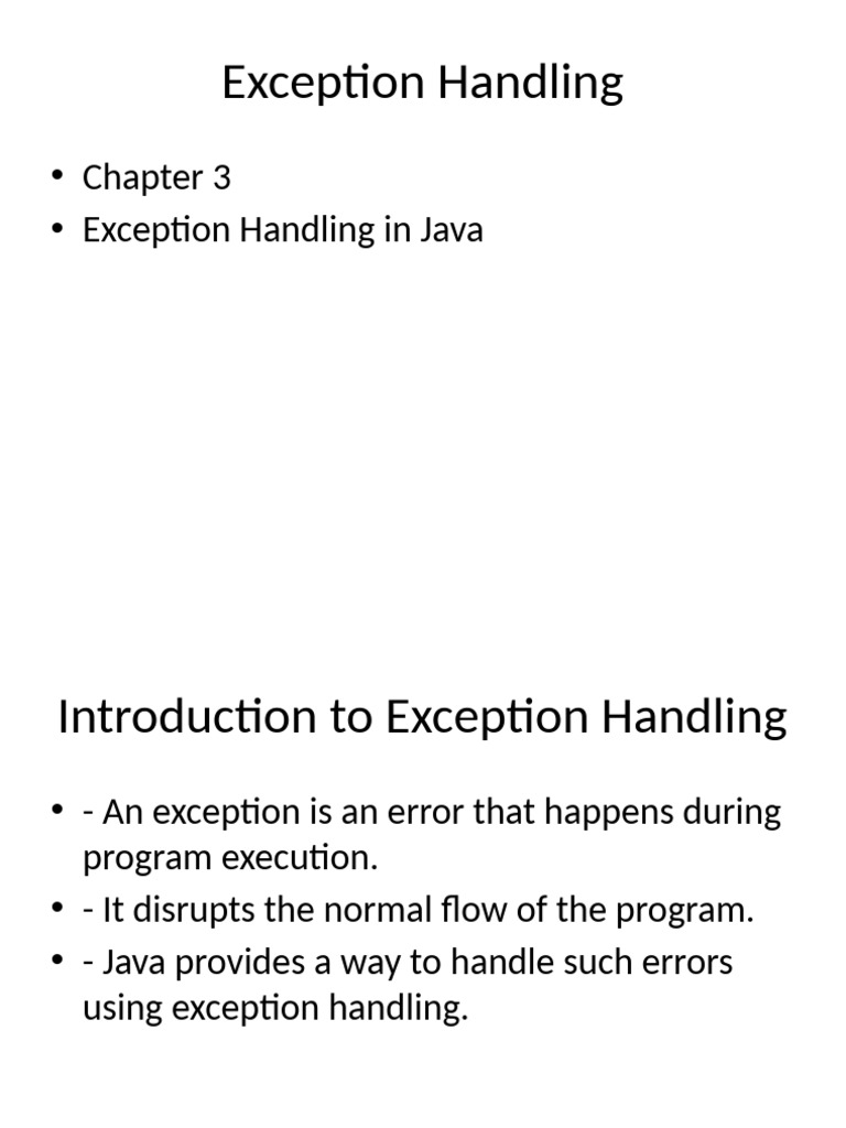 Exception Handling | PDF | Computer Engineering | Object Oriented Programming