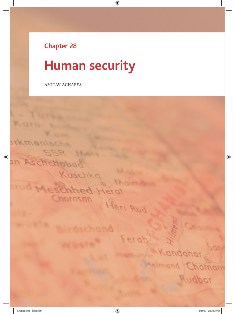 Human Security Amitabh Acharya | PDF | Human Security | Globalization