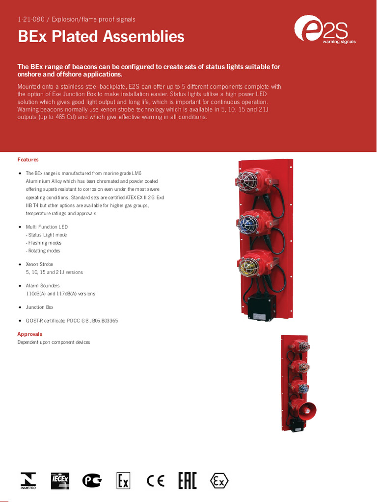 BEx Explosion-Proof Beacons Overview | PDF | Materials | Metals