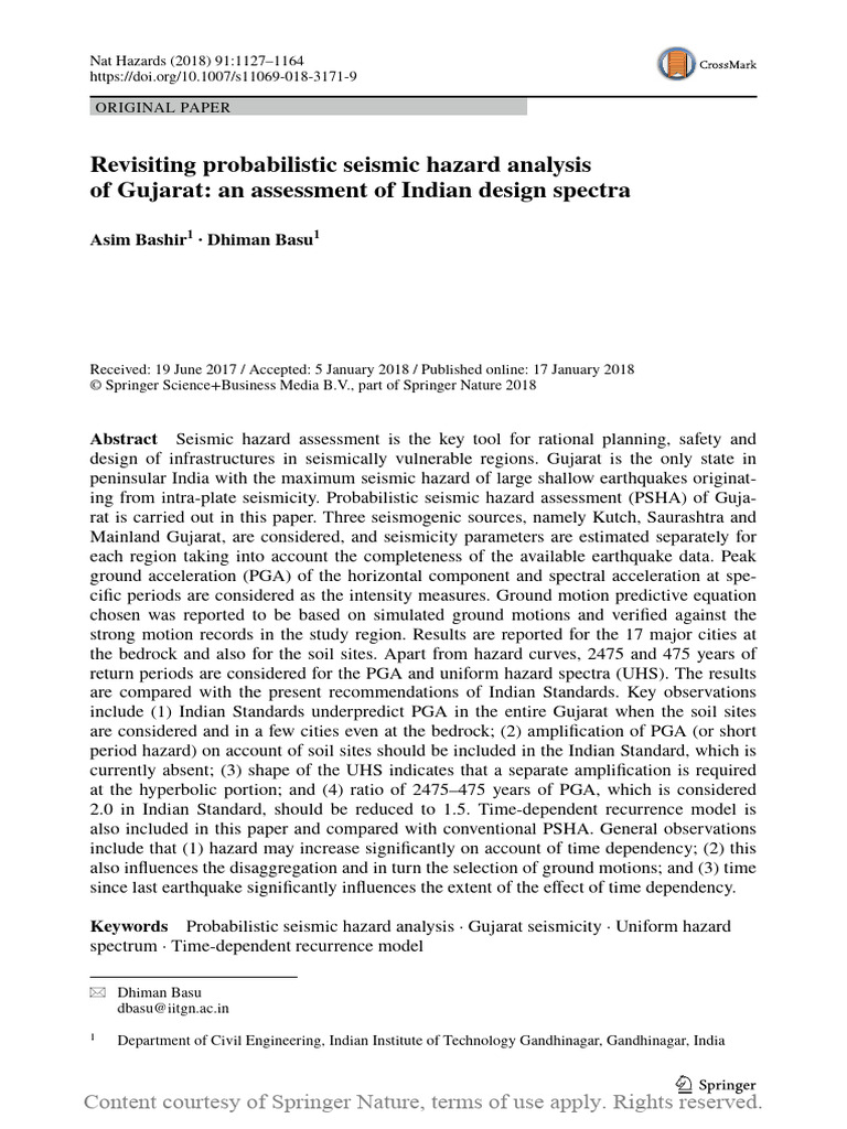 Revisiting Probabilistic Seismic Hazard Analysis o | PDF | Earthquakes ...