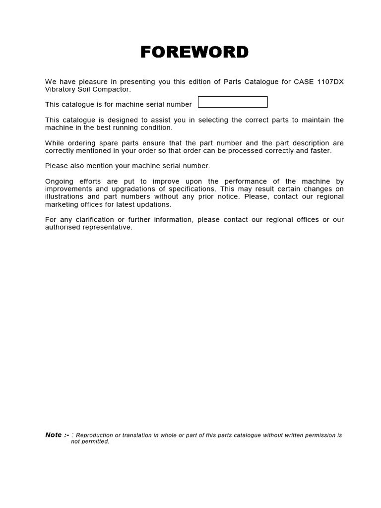 CASE 1107DX Vibratory Compactor Parts Guide | PDF