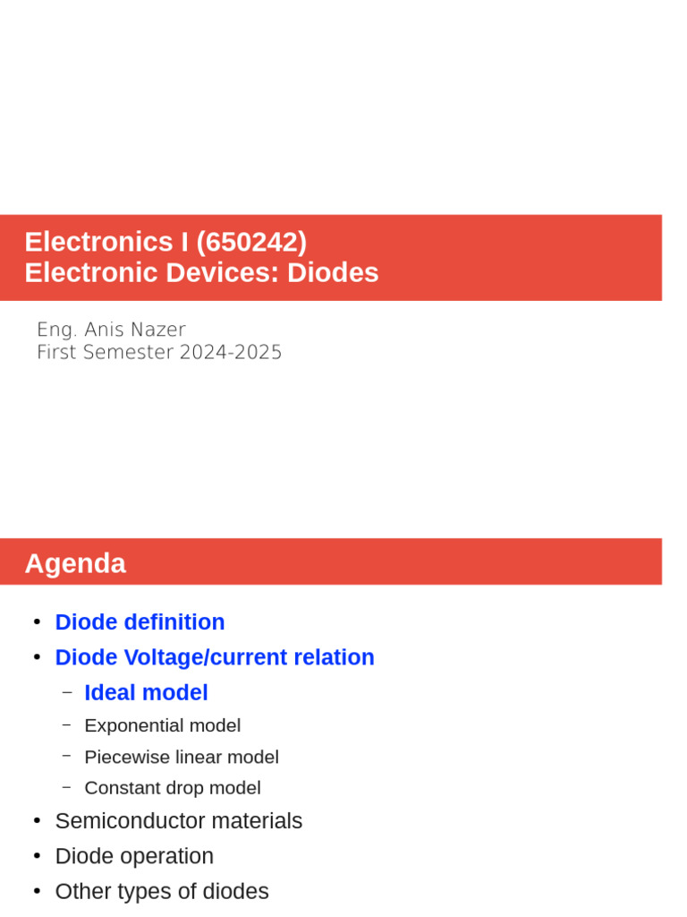 Diode Models and Examples Explained | PDF | Diode | P–N Junction