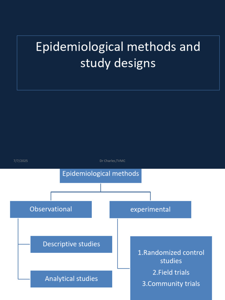 Epidemological Methods - Study Designs Student | PDF | Cohort Study | Randomized Controlled Trial