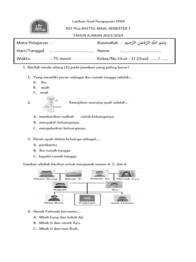 Soal Pengayaan PAS IPAS Kls 2 | PDF