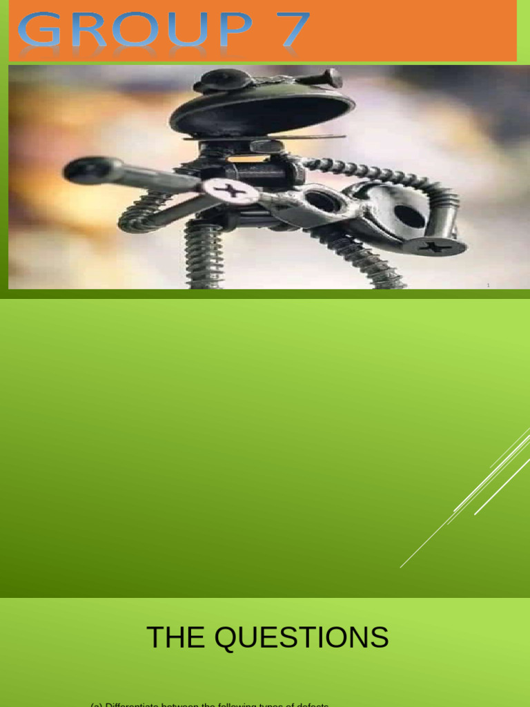 EMT 1202 Group 7 Material Science | PDF | Crystallographic Defect | Ion