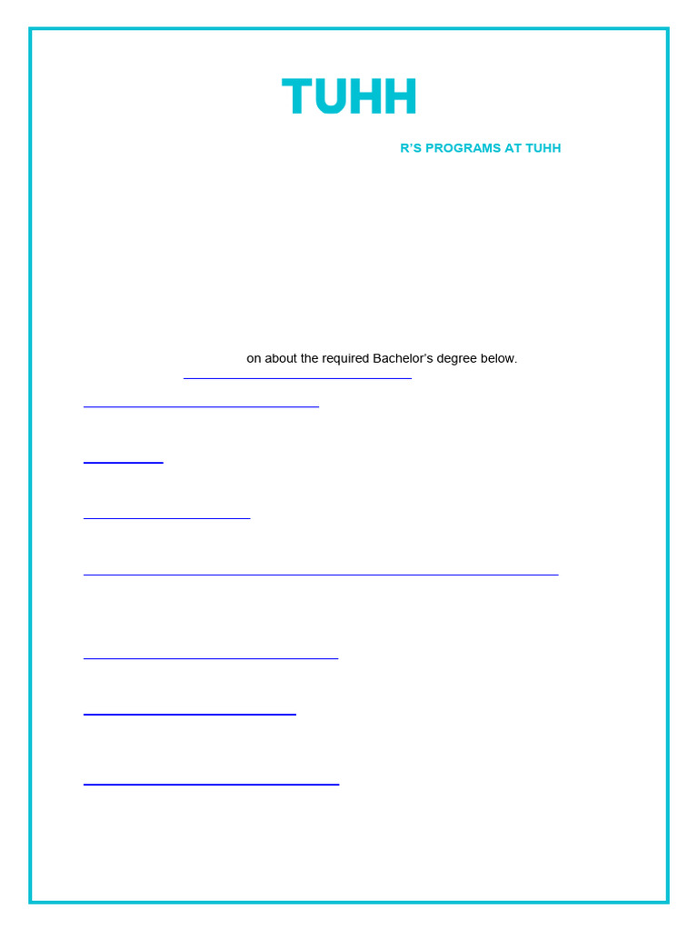 How To Apply at TUHH General 2025 | PDF | Cost Of Living | Academic Degree