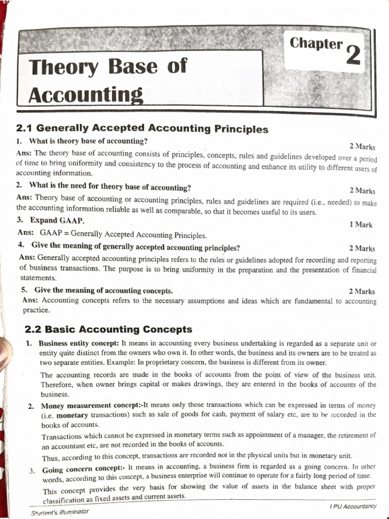 Theory Base of Accounting | PDF