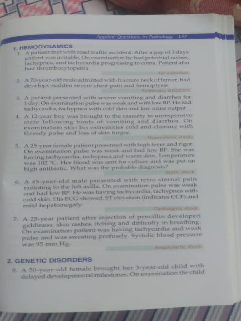 Pathology Case Studies and Diagnoses | PDF | Anemia | Shock (Circulatory)