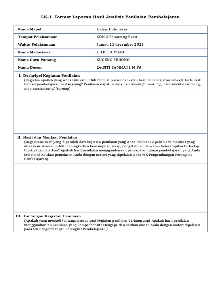 Format Asesmen | PDF
