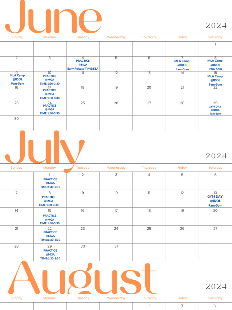 MLA Calendar Events 2024 | PDF