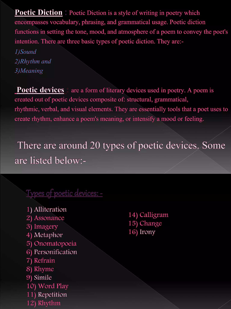 Basic Poetic Devices | PDF