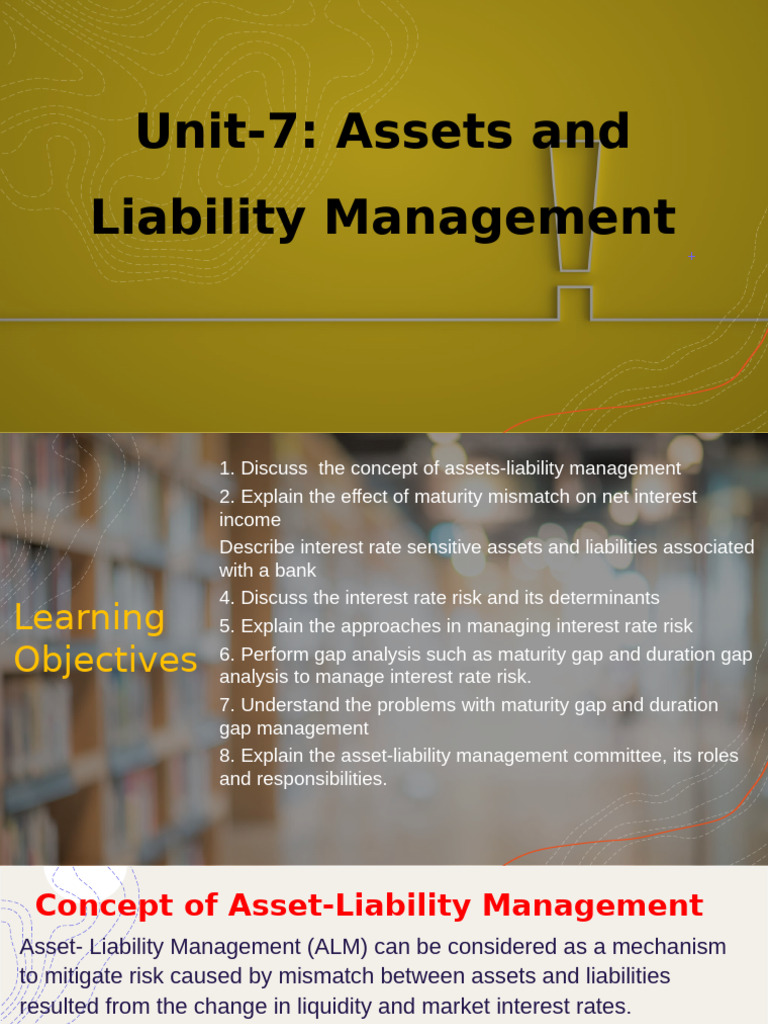 Unit 7 Assets and Liability Management | PDF | Derivative (Finance ...