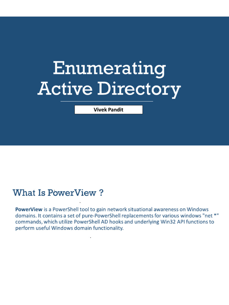 6 +Enumeration+In+Active+Directory | PDF