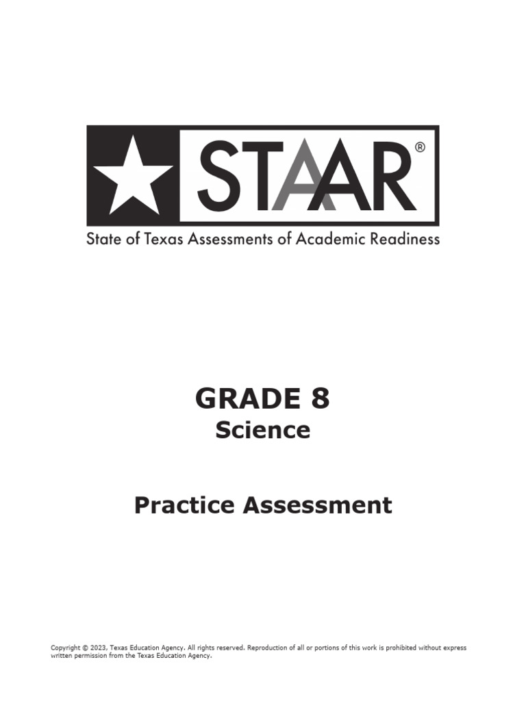 2023 Staar Redesign 8 Science Practice Test | PDF | Force | Matter