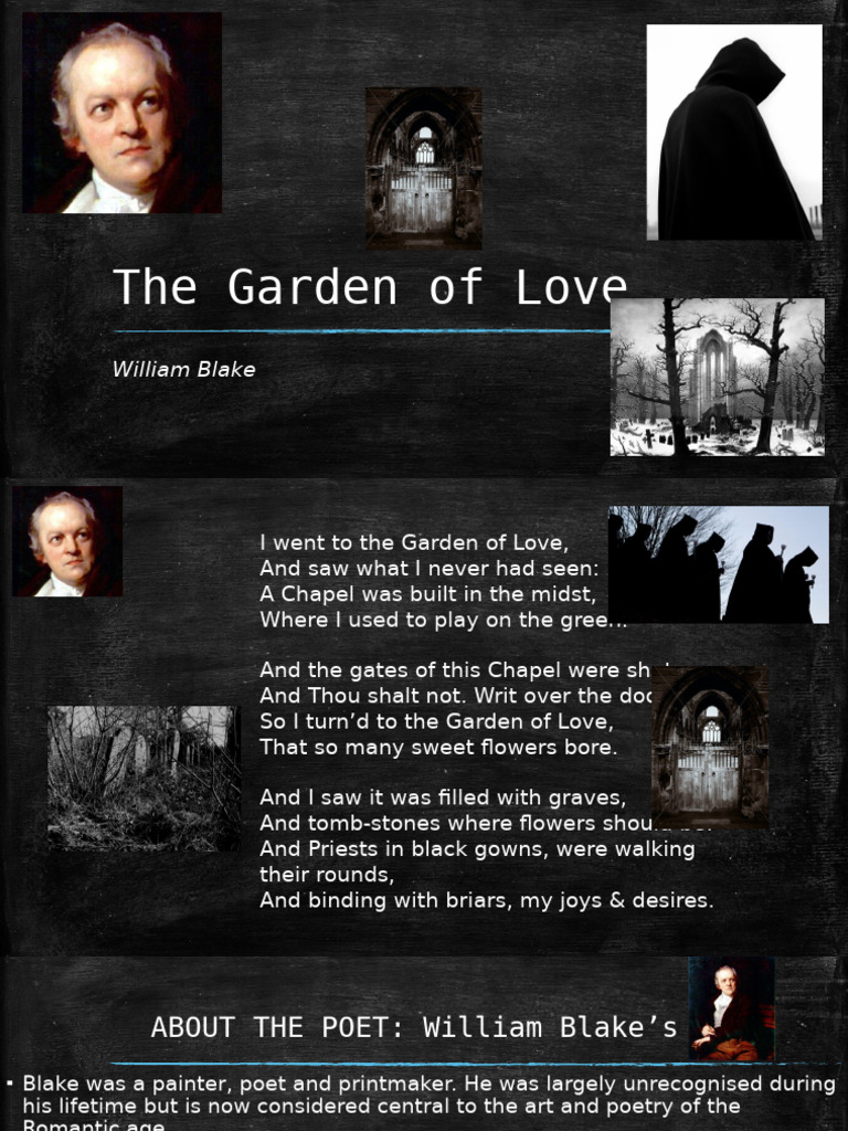 The Garden of Love PP Poetry Analysis | PDF | William Blake | Romanticism