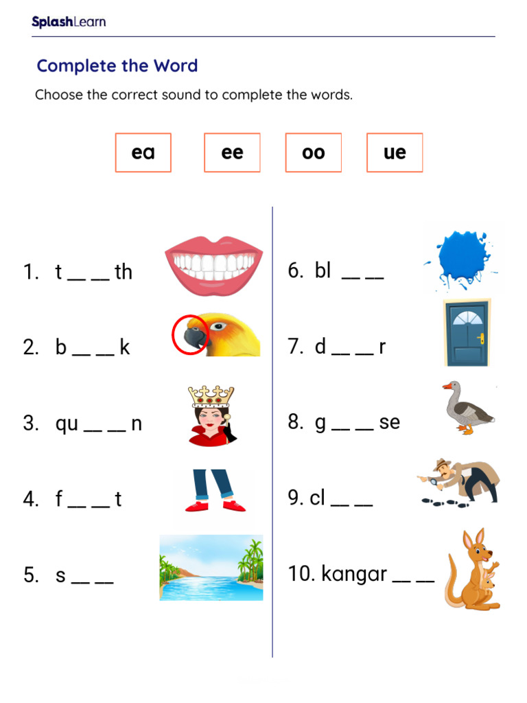 Find The Missing Vowel Team | PDF