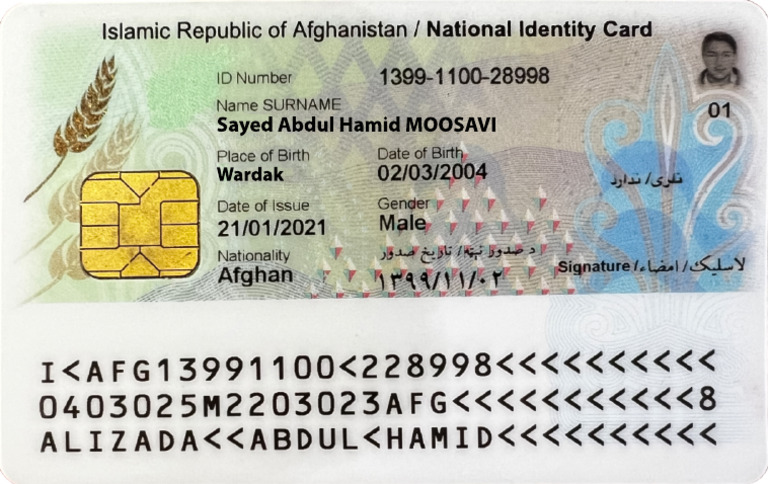 Fadakar Back Id Card | PDF