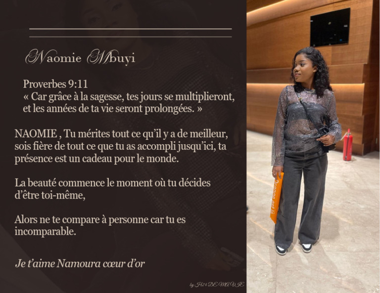 Message d'amour et de sagesse pour Naomie | PDF