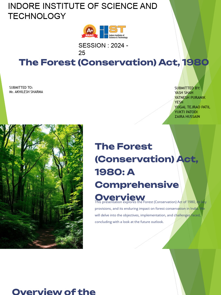 Overview of the Forest Conservation Act | PDF | Conservation Biology ...