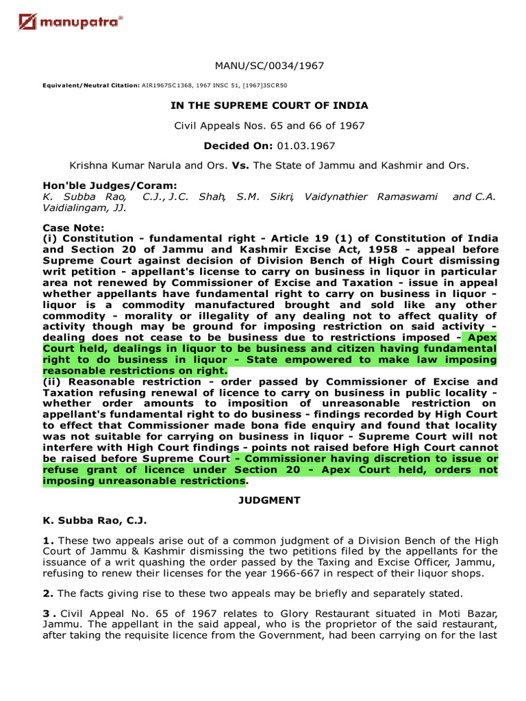 Krishna Kumar Narula and Ors Vs The State of Jammu | PDF | Appeal | Complaint