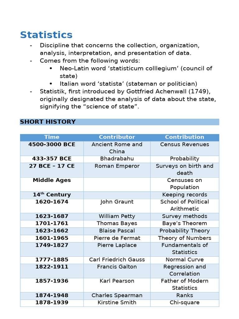 Elem Stats and Prob Lecture | PDF | Sampling (Statistics) | Statistics