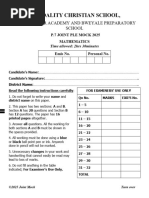 PLE 2024 Mathematics Exam Paper | PDF