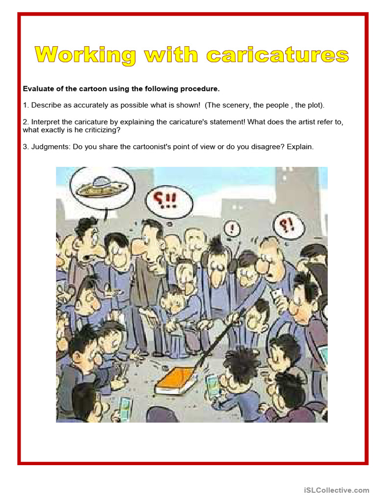 Oral Communication - Working With Caricatures | PDF