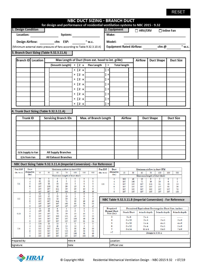 NBC 2015 Duct Sizing Guide | PDF | Duct (Flow) | Engineering Thermodynamics